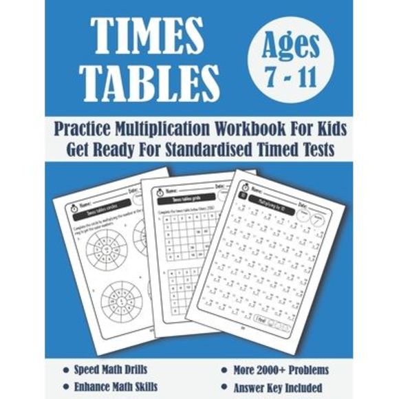 Math Blue Publishing | Other | Times Tables Tests Workbook For Kids ...